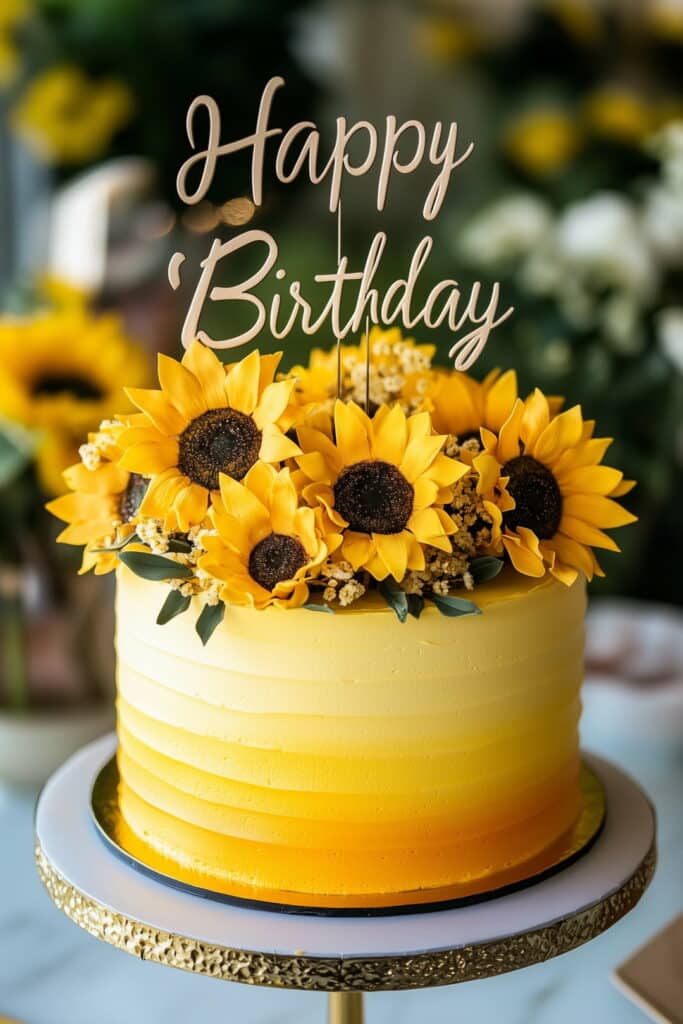 21 Beautiful Sunflower Cake Designs That'll Brighten Your Celebration